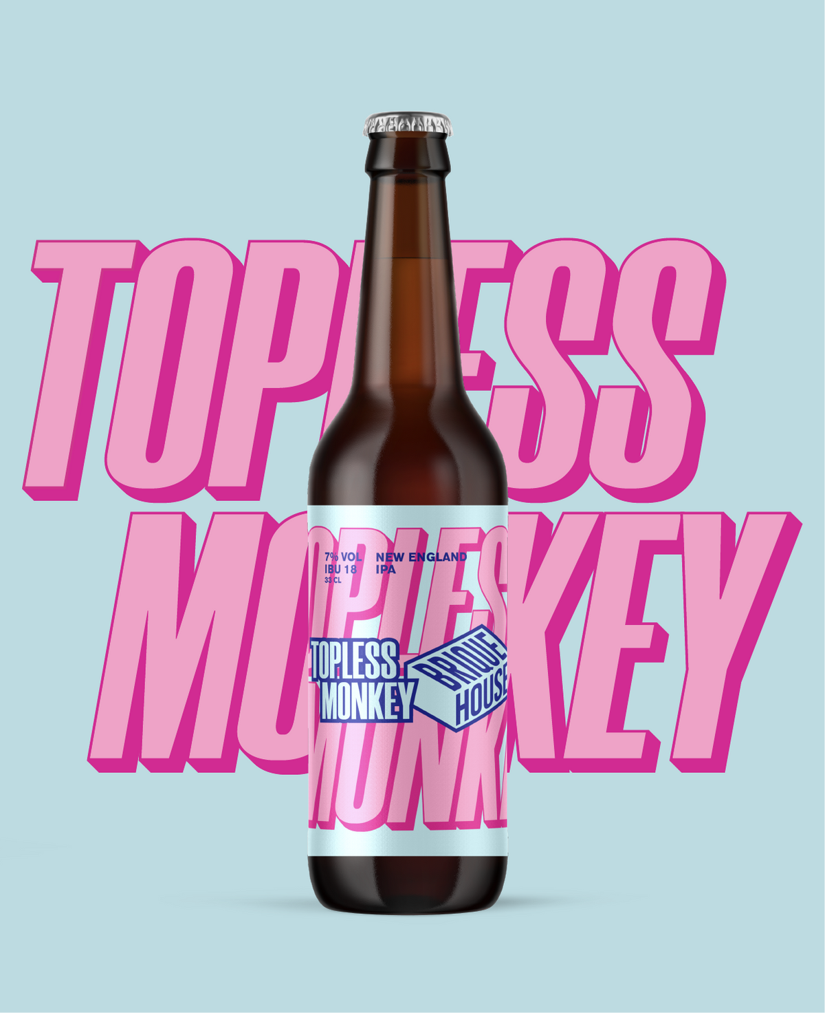 TOPLESS MONKEY - NEIPA à 7% - 33cL - Brique House | briquehouse.shop